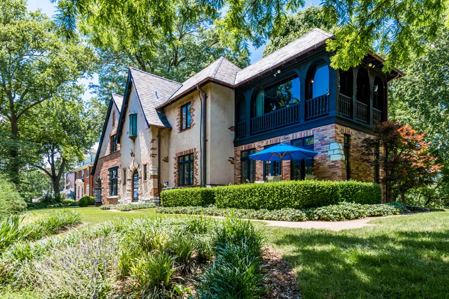Rare Tudor Home Perched on Bluffs Overlooking the Mississippi River
